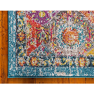 Unique Loom Penrose Collection Area Rug - Blake (9' 10" x 13' 11" Rectangle, Multi/ Blue)