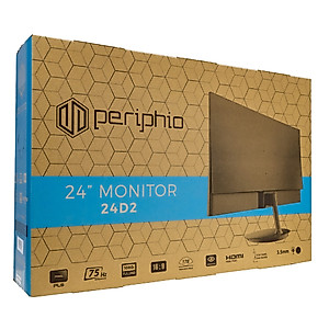 Periphio 24" 1080p Gaming Monitor - Full HD, 75Hz, 3ms, Blue Light Filter Mode, VESA Mountable, HDMI, Audio Out, Ultra-Lite Sleek Design