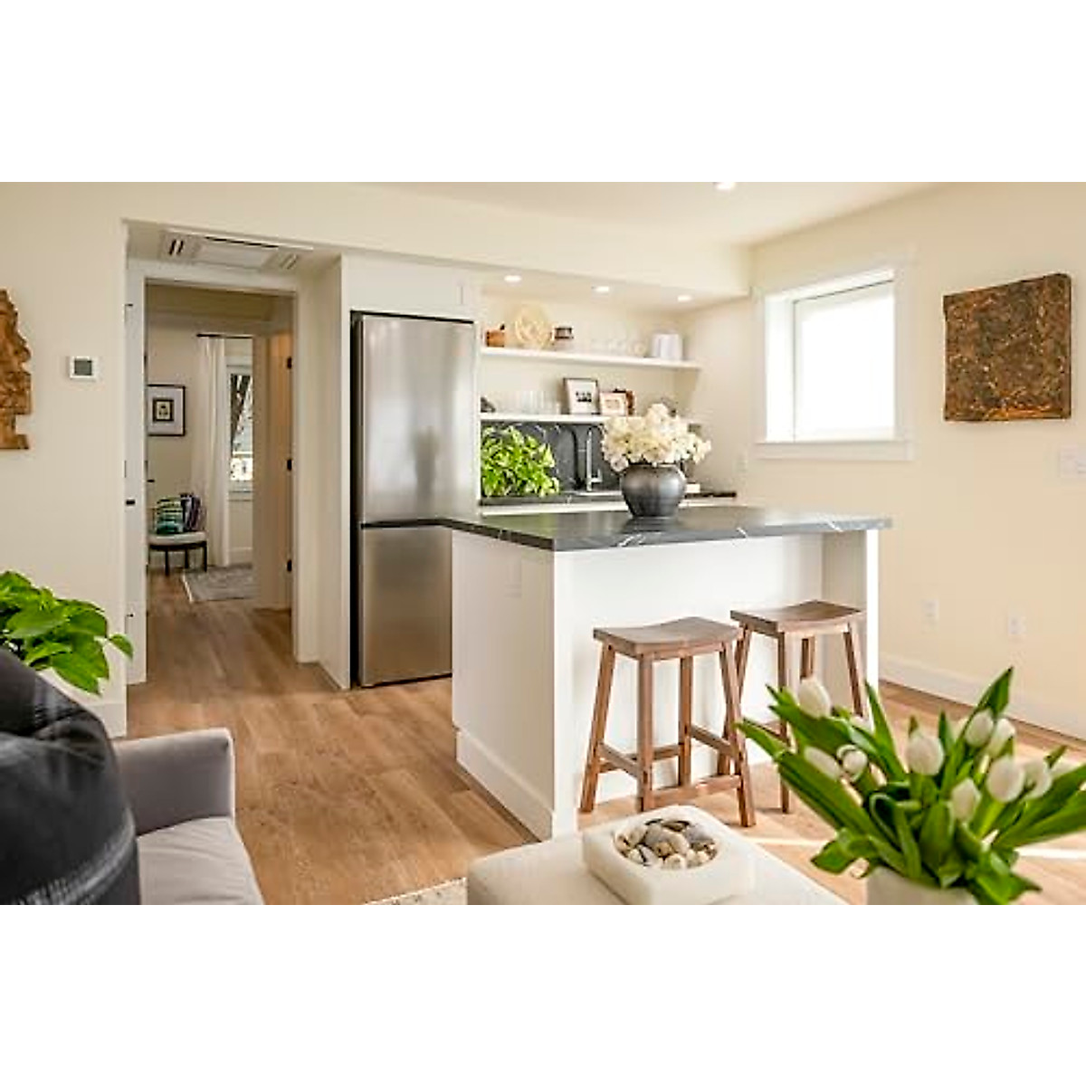 SHARP SJB1255GS Refrigerator with Bottom-Freezer, Counter-Depth, 24 Inch, 11.5 Cubic Foot, Stainless Steel