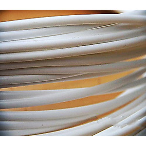 Wicker Repair Kit ,Round Synthetic Rattan Fix Kit Vinyl Plastic Waterproof Flat Brown Woven Rattan Ribbon for Garden Patio Furniture and Rattan Chair Sofa Couch Basket Replacement-0.55LB(Round-White)1