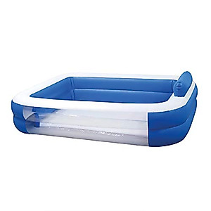 TP Giant Paddling Pool Blue and White, 195 x 145 x 40 cm - Pool for The Garden for Kids 3+