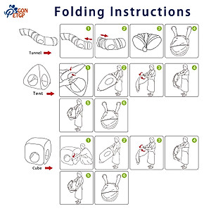 GONPETGP Cat Toys for Indoor Cats, Kitten Toys Set, Collapsible Pet Tunnel Cube Tent Toys, Interactive Cat Feather Teaser Wand Cat Bell Balls Fuzzy Ball Springs Mouse Toys for Cat Kitty (Rainbow)