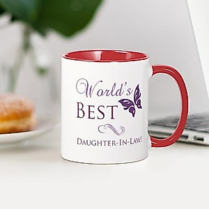 CafePress World's Best Daughter In Law Mug Ceramic Coffee Mug, Tea Cup 11 oz