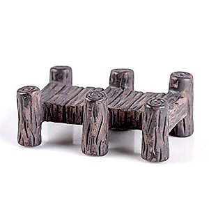 Mggsndi Miniature Fairy Garden Accessories Bridge Figurine Bonsai Ornament for Garden Doll House Decoration