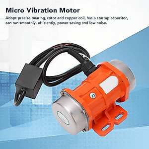 110V Vibrating Motor 110V 3600Rpm Single Asynchronous Motor Concrete Vibrator Micro Vibration Motor Vibrator Aluminum Power Concrete Vibrators (100W)