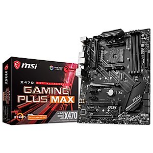 MSI Performance Gaming AMD X470 Ryzen 2ND and 3rd Gen AM4 DDR4 DVI HDMI Onboard Graphics CFX ATX Motherboard (X470 GAMING PLUS Max)