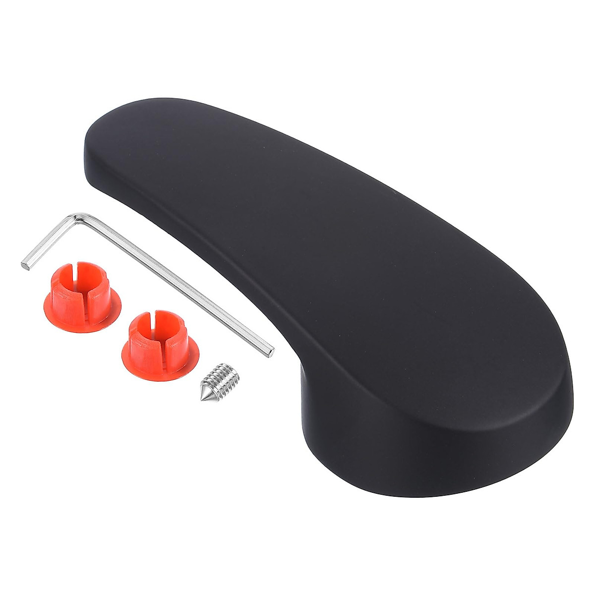 uxcell Single Lever Faucet Handle for 40mm Cartridge, Zinc Alloy Faucet Handle Replacement for Kitchen Bathroom Shower, 4.3"x1.9", Black