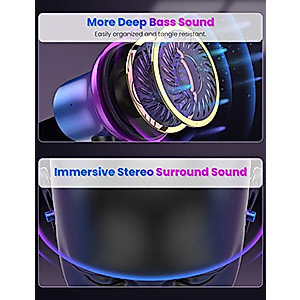 3.5mm Headphone for Moto G 5G Stylus,Wired Earbuds Magnetic HiFi Stereo with Microphone Volume Control Noise Cancelling Aux Earphone Airplane Headset for Samsung Galaxy A23 A14 A12 MP3 MP4 Purple