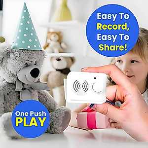 XLW 16 Minutes Voice Recorder for Stuffed Animals,Voice Box for Recordable Gifts Button Sound Box for Crafters, Hobbyists, Stuffed Animals,School Presentations, Personalized Items,etc. (White-Pack)
