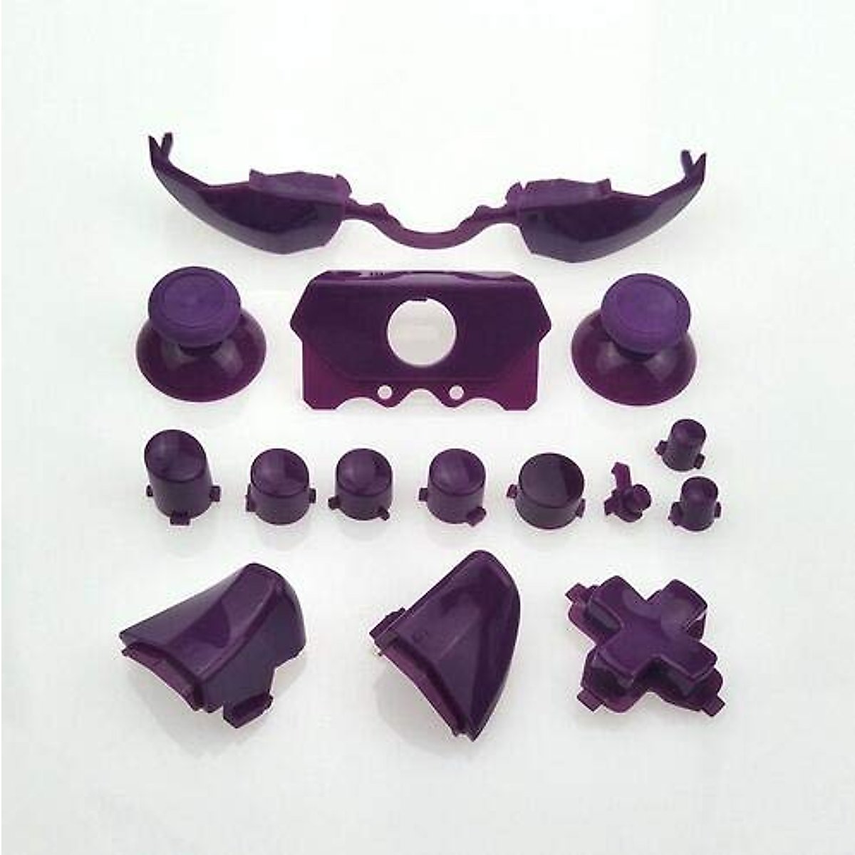 Full Set Dpad Bumpers Triggers Buttons RT LT RB LB Button ABXY Buttons with Thumbstick for Xbox One Elite Xbox One E Controller Replacement (Purple)