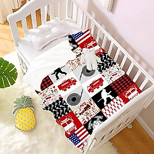 Fire Truck Blanket Ultra Soft Truck Car Blanket for Toddler Boys Men Truck Gifts for Truck Lovers Police Firefighter Blanket for Birthday Anniversary Couch Bed Outdoor 40"x50"for Kids/Child