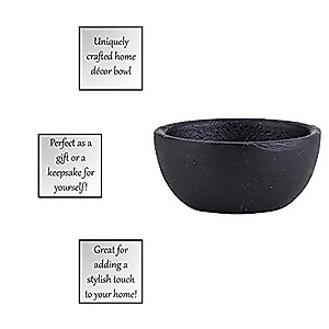 47th & Main Rustic Round Bowl, Tiny, Cast Iron Black