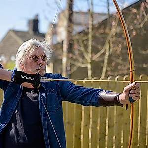 SOPOGER Archery Glove 3 Finger Gloves Youth Adult Finger Guard Protection for Recurve Bow Compound Bow Beginner Shooting Hunting Protector (Nylon Fabric, XL Size)