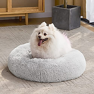 MIXJOY Orthopedic Dog Bed Comfortable Donut Cuddler Round Dog Bed Ultra Soft Washable Dog and Cat Cushion Bed (20''/23''/30'') (30'', Grey)