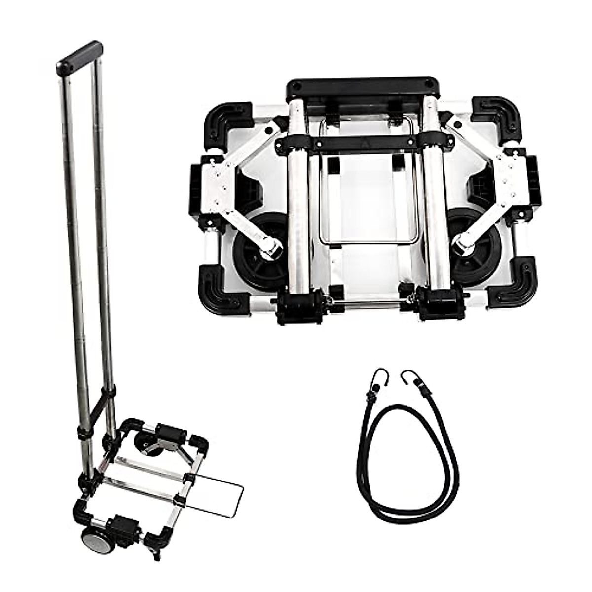 CNQLIS Folding Hand Truck,Portable Carrying Cart, Compact, Mini Lightweight for Travel/Auto/Moving/Office Use,12in.Hx9in.W Fits Most Backpacks- 55lbs Lightweight Hand Truck