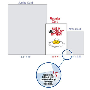 The Best Card Company - Hilarious Birthday Puns Notecard with Envelope, 5x7 Inch, Multicolored, No Batteries Required