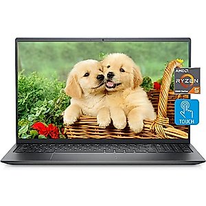 Dell Newest Inspiron 5515 15.6''FHD LED Touchscreen Business Laptop, AMD Ryzen 5 5500U (>i7-1065G7), 16GB RAM, 512GB SSD, Webcam, Backlit Keyboard, Fingerprint Reader, WiFi 6, Windows 10 Pro