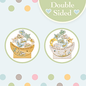 KIDS PREFERRED Guess How Much I Love You Wooden Balancing Stacker Toy and Decoration Educational Preschool Learning Wooden Blocks for Babies, Toddlers, and Kids