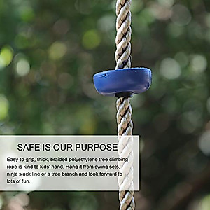 Kids Climbing Rope Tree Swing Sets with Platform Outdoor Toys Playset for Playground Backyards Jungle Gym Toddler Swings Gifts Trees House Saucer Swing Outside Playset Toys