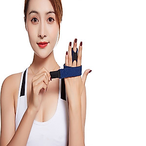 TINYOUTH Trigger Finger Splint, Adjustable Thumb Brace with Built-in Strips Support Bonus Fastening Tape for Hand Stabilizing Support for Sprains, Pain Relief, Mallet Injury, Arthritis, Tendonitis
