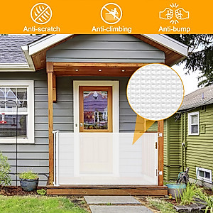 Retractable Baby Gates for Stairs 60” Wide Mesh Baby Gates for Doorways Retractable Dog Gate for Kid Child Gates for stairs Outdoor Baby Gate Toddler Gate for Stair Safety Doorway Baby Gate Deck Gates