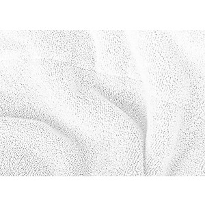 Amazon Brand – Pinzon Unisex Terry Bathrobe 100% Cotton, White, Medium / Large