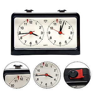 Just E Joy Chess Clock Digital Alarm Chess Timer w/Quartz Movement for Board Game International Chess Chinese Chess Weiqi Competitions Classic Analog Style Chess Clock