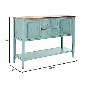 Safavieh American Homes Collection Charlotte Distressed Light Blue Sideboard