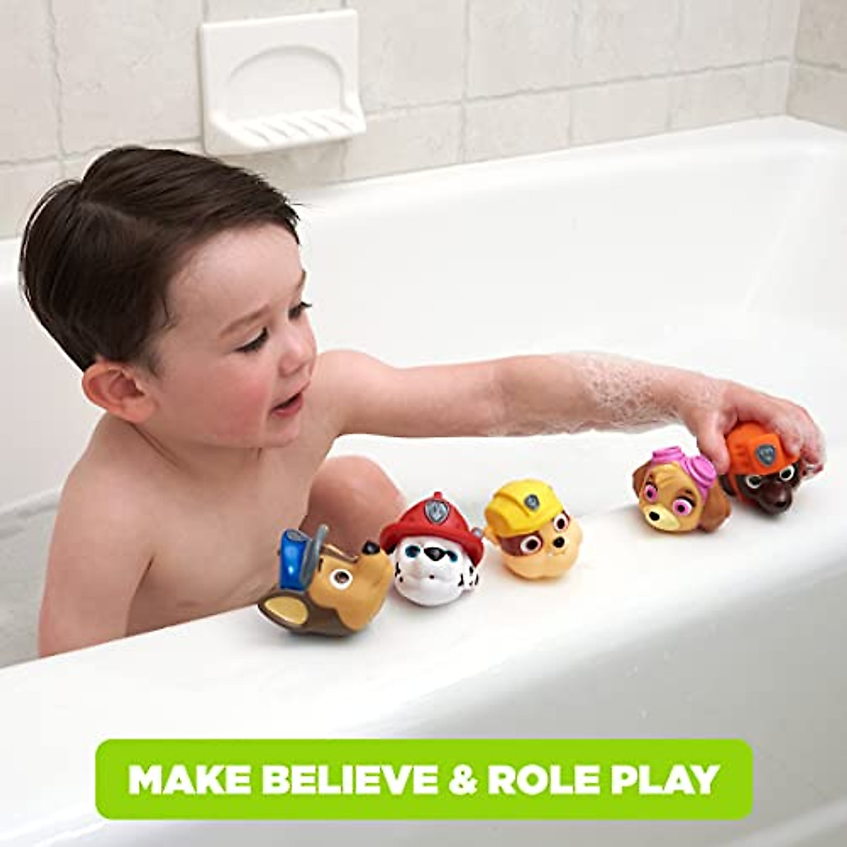 Ginsey Paw Patrol Bath Squirter, 5 Pack, Small, Old