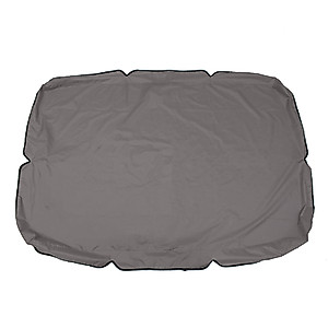 Garden Patio Swing Seat Canopy Universal Replacement 3 Seater 78x50 Inch Rainproof Windproof Dustproof Heavy Duty Rip Proof Top Cover Gray