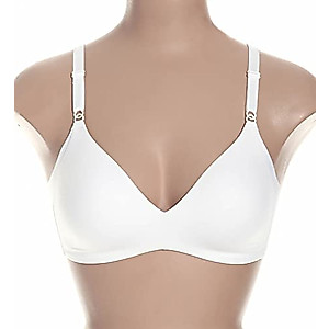 Warner's Women's No Side Effects Underarm-Smoothing Comfort Wireless Lightly Lined T-Shirt Bra 1056, Black, 40C