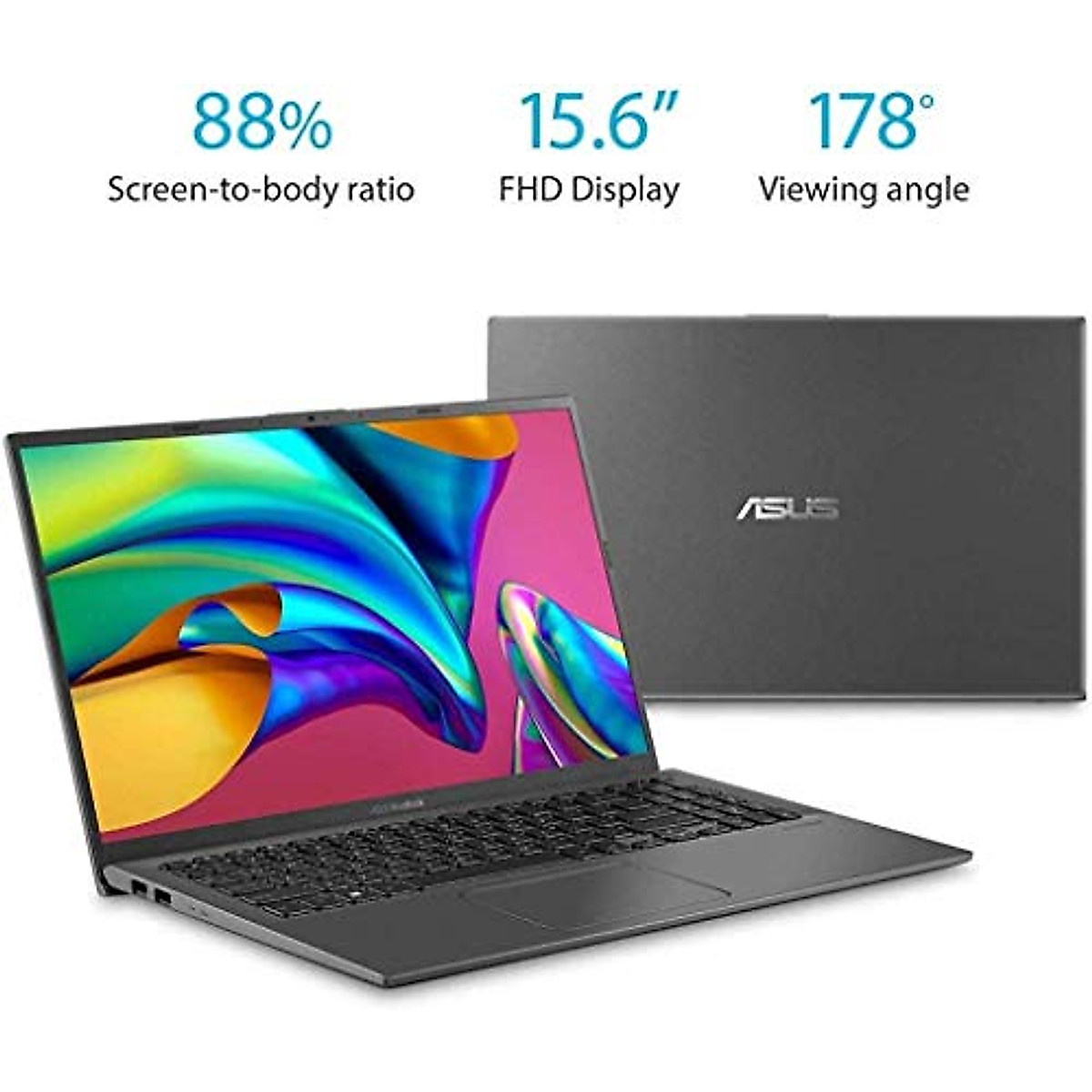 ASUS 2020 VivoBook 15 15.6 Inch FHD 1080P Laptop (AMD Ryzen 3 3200U up to 3.5GHz, 16GB DDR4 RAM, 256GB SSD, AMD Radeon Vega 3, Backlit Keyboard, FP Reader, WiFi, Bluetooth, HDMI, Windows 10) (Grey)