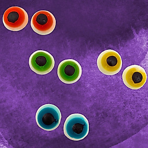 Gummy Googly Eyes Candy, Christmas Bulk Candy Individually Wrapped, 50 Count, 0.49 Ounces Each