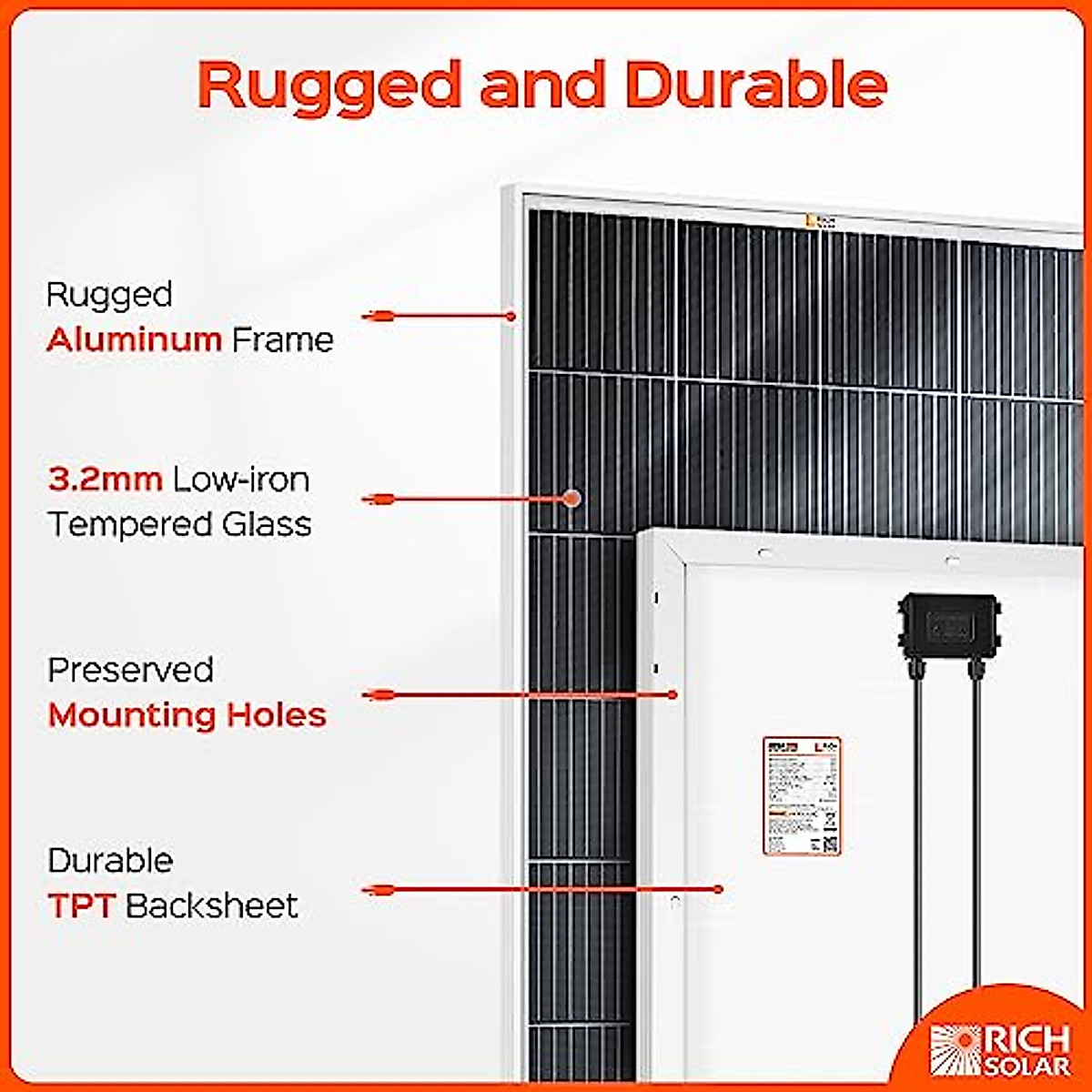 RICH SOLAR 800 Watt 12V Solar kit Contains 4 high Efficiency 200W Monocrystalline Panels with 9 busbars and Our 60A MPPT Controller