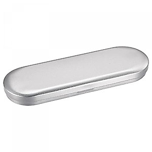 uxcell Metal Tin Box, 2pcs 6.89" x 2.36" x 0.71" Rectangular Empty Tinplate Storage Containers with Hinged Lids, Silver Tone