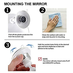 Asani Fogless Shower Mirror for Shaving with Razor Hook | Strong Suction Cup | True Fog Free, Anti-Fog Bathroom Mirror | 360 Degree Swivel, Shatterproof | Travel Friendly | No Fog or Falling Off