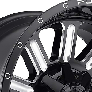 FUEL Hardline NBL-Gloss BLK MIL Wheel with Painted (20 x 10. inches /6 x 135 mm, 19 mm Offset)