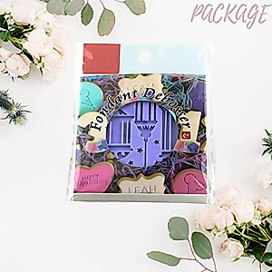 Crethinkaty Happy Birthday Fondant Embosser 3D Design Cookie Stamp for Baking Cookies,Decorating Cake/Sugar Paste/Cupcake