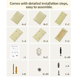 SUMGAR Floating Nightstand Set of 2 Rattan Boho Bedside Table Organiser Shelf Wall Mounted Pair of Beige Storage Display Wood Small Furniture for Bedroom Home Decor