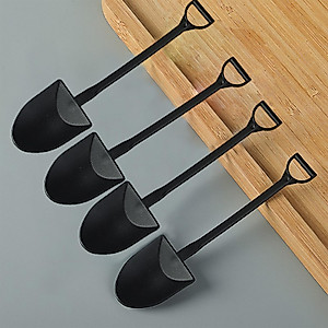 Halloween Cupcake Toppers Cake Decorations Tombstones Graveyard Cupcake Toppers with Novelty Mini Shovel Spoons for Halloween Party, Birthday Party Decoration Supplies 48 Pieces