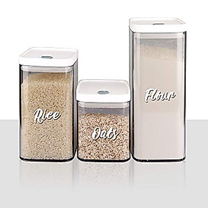 SWOMMOLY 243 White Cursive Pantry Labels for Food Containers, Water Resistant Pantry Kitchen Labels Stickers, Organization Labels for Storage Containers, Jars, Canisters