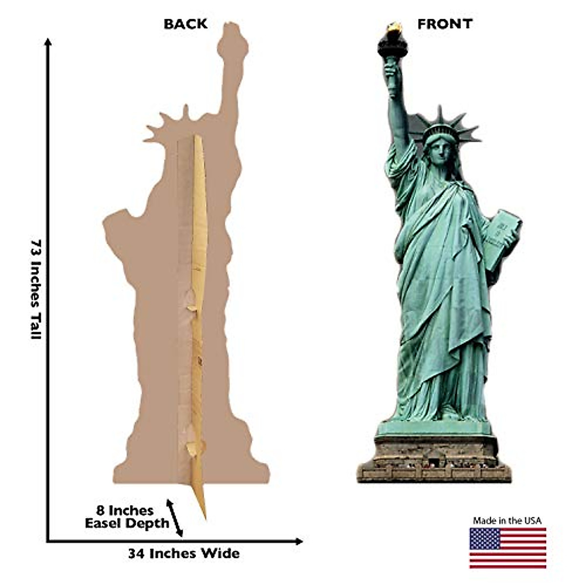 Cardboard People Statue of Liberty Life Size Cardboard Cutout Standup