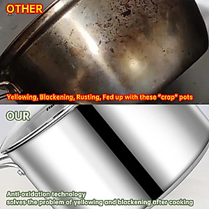 Flamingpan 12QT Heavy Duty Stainless Steel Stock Pot - Perfect Pot for Soups, Stews, Big Pot for Large Batch Cooking - Durable, Rust-Resistant & Non-Discoloring Stock Pot, Easy to Clean