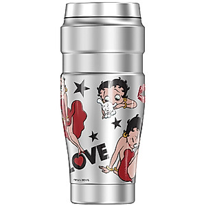 THERMOS Betty Boop Collage STAINLESS KING Stainless Steel Travel Tumbler, Vacuum insulated & Double Wall, 16oz