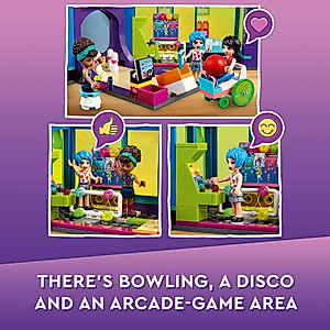 LEGO Friends Roller Disco Arcade Set 41708, Toy Bowling Game, Andrea Mini-Doll Included, Birthday Present Idea for Kids, Girls and Boys 7+, Fun Playset for Creative Play