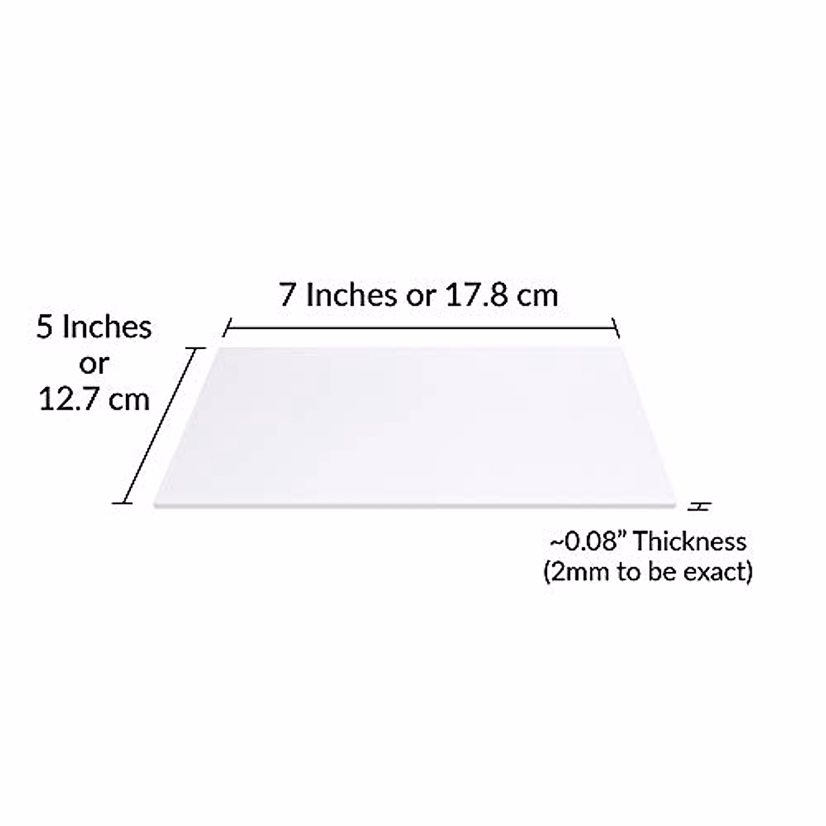 SimbaLux Acrylic Sheet Clear Cast Plexiglass 5” x 7” 0.08” Thick (2mm) Pack of 5 Transparent Plastic Plexi Glass Board with Protective Paper for Photo Frame Replacement, DIY Display Projects, Craft