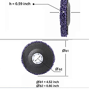 Mornajina 10 Packs 4-1/2" x 7/8" Strip Discs Stripping Wheel for Angle Grinders, Paint Removal Disc, Rust Stripping Wheel, Remove Scaling and Oxidation(Purple)