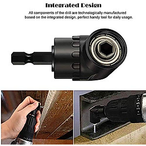 3Pcs 1/4" 3/8" 1/2"360°Rotatable Hex Socket Adapter Drill Bits Set,Impact Grade Socket Wrench Adapter Extension Set,105°Right Angle Drill Screwdriver set Drill Hex Bit Socket Adapter