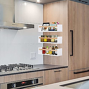 Esonal White Nursery Floating Wall Shelf Nursery Décor Wall Book Shelves for Bedroom Organizer or Kitchen Spice Rack Wall Mount Books Photo Picture Display Ledges 16 Inch a Set of 3