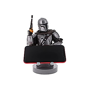 Exquisite Gaming: Star Wars: The Mandalarian - Original Mobile Phone & Gaming Controller Holder, Device Stand, Cable Guys, Licensed Figure